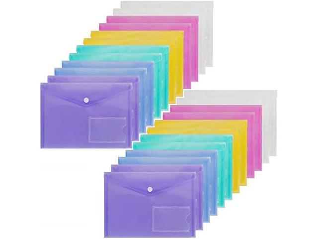 Click here for Acrux7 24PCS A5 Poly Envelope Folders  Multi-Color... prices