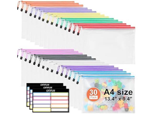 Click here for CATIFLIN 30 Pack Mesh Zipper Pouch Bags  A4 Letter... prices