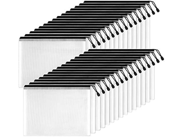 Click here for SUNEE Plastic Zipper Pouches 10x14 in (Black  30 P... prices