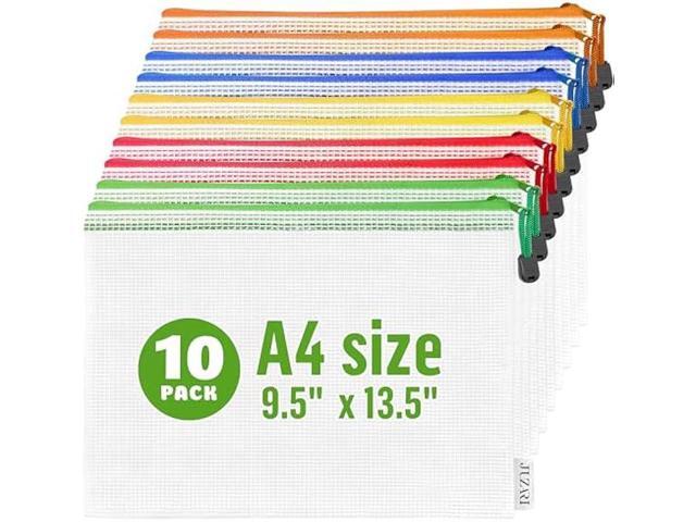 Click here for 10 Pack A4 Mesh Zipper Pouch Bags - Plastic Docume... prices