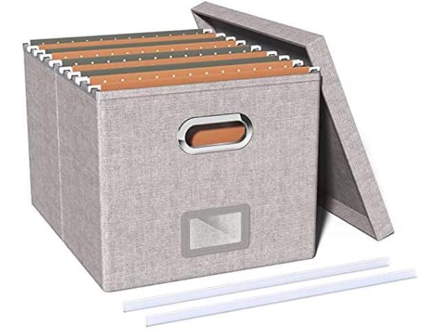 Click here for TORASO Linen File Box Organizer with Lid  Letter/L... prices