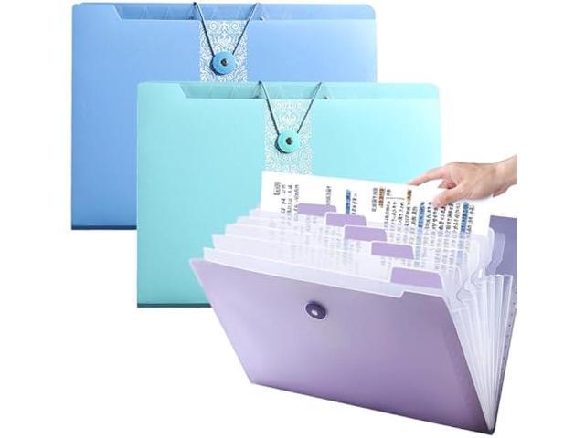 Click here for ULVBABI A4 Expanding File Organiser  3 Pcs Poly Po... prices