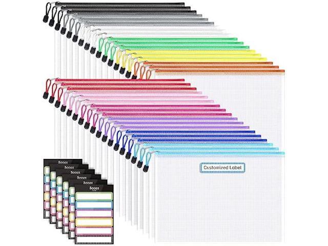 Click here for Sooez 36 Pack Mesh Zipper Pouch with Sticky Labels... prices