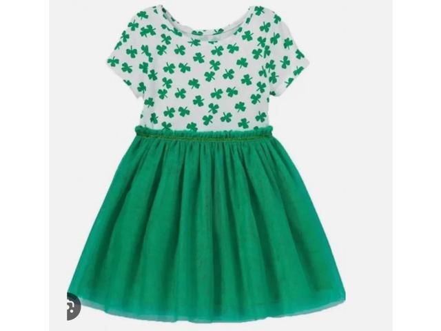 Click here for Cat & Jack White Shamrock Girl Dress  5T prices