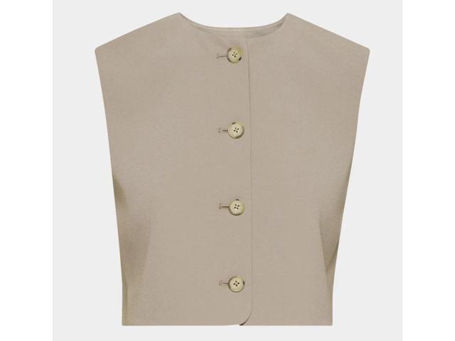 Click here for Aritzia Babaton Record Vest  Nomad Taupe  Size 2 prices