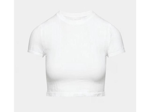 Click here for Aritzia Pointella Seamless Willow Cropped T-shirt... prices