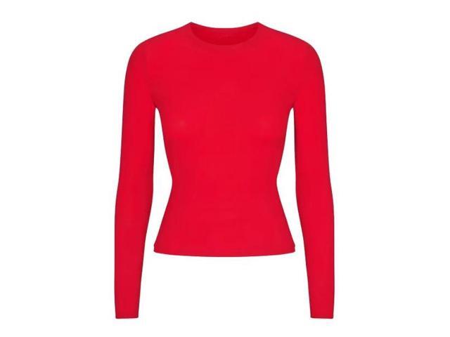 Click here for Skims Fits Everybody Long Sleeve T-Shirt  Cherry... prices