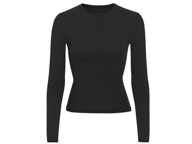 Click here for Skims Fits Everybody Long Sleeve T-Shirt  Onyx - S... prices
