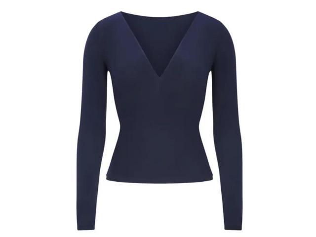 Click here for Skims Fits Everybody Plunge Top  Navy  Medium prices