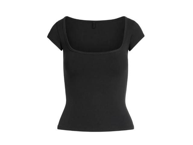 Click here for Skims Cotton Jersey Scoop Neck Short Sleeve Tee  S... prices