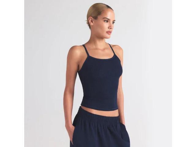 Click here for Skims Cotton Jersey Cami  Navy  Small prices