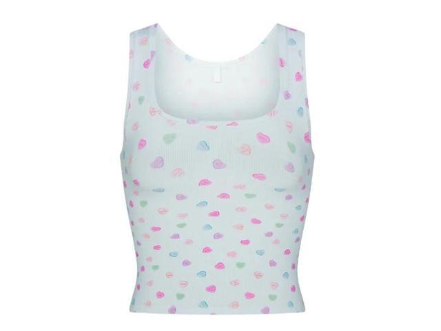 Click here for Skims Soft Lounge Tank  Cloud Candy Heart Print  X... prices