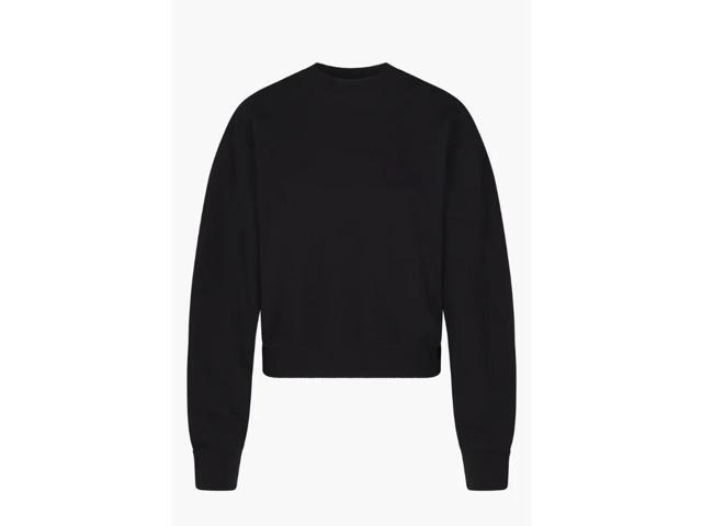 Click here for Skims Cotton Fleece Classic Crew Sweatshirt  Onyx... prices