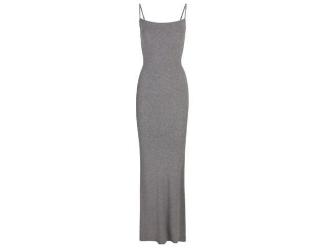 Click here for Skims Soft Lounge Long Slip Dress  Heather Grey  M... prices
