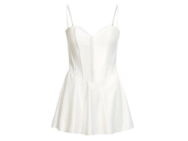 Click here for Skims Woven Shine Corset Dress  Ivory  Medium prices