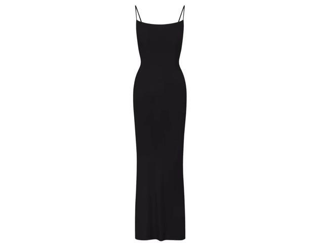 Click here for Skims Soft Lounge Long Slip Dress  Onyx  Medium prices
