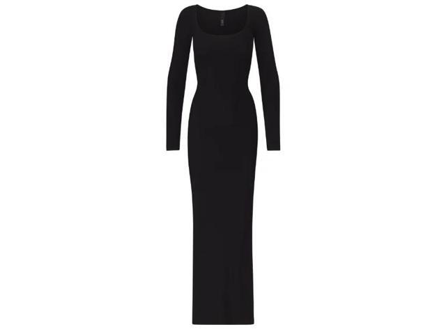 Click here for Skims Soft Lounge Long Sleeve Dress  Onyx  XS prices