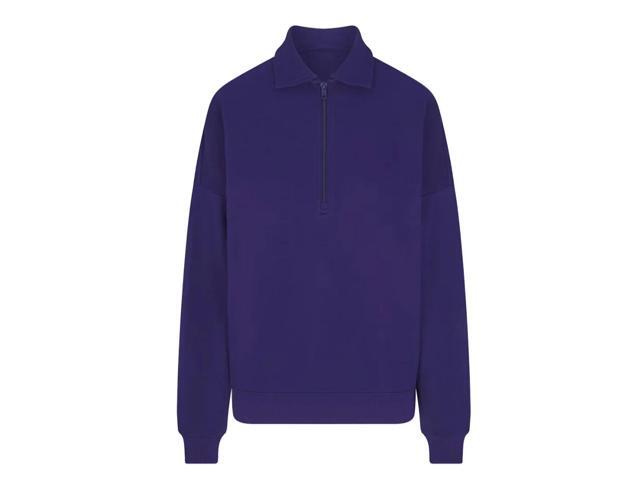 Click here for Skims Cotton Fleece Oversized Half Zip Pullover  C... prices