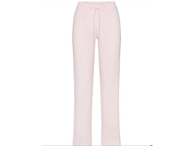 Click here for Skims Cotton Jersey Straight Leg Pant  Barely Pink... prices