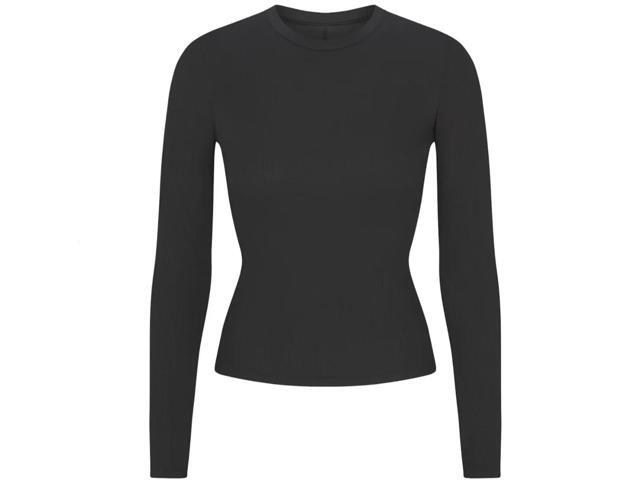 Click here for Skims Cotton Rib Long Sleeve T-Shirt  Soot  XL prices