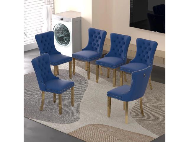 Click here for Sumdeal Velvet Dining Chairs Set of 6  Tall Back S... prices
