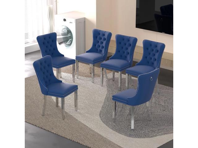 Click here for Sumdeal Velvet Dining Chairs Set of 6  Tall Back S... prices