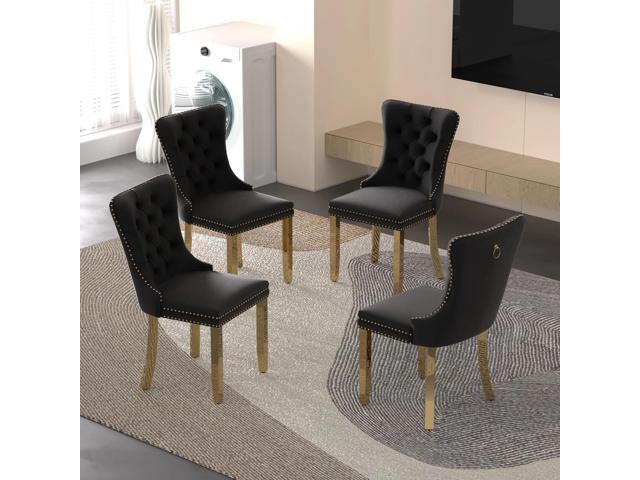 Click here for Sumdeal Velvet Dining Chairs Set of 4  Tall Back S... prices