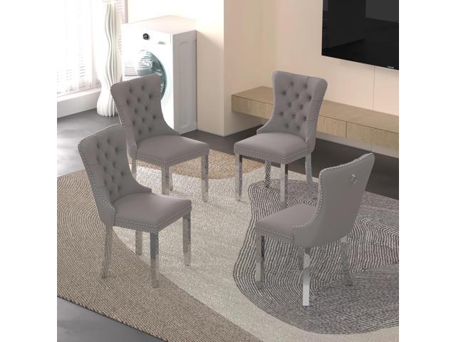 Click here for Sumdeal Velvet Dining Chairs Set of 4  Tall Back S... prices