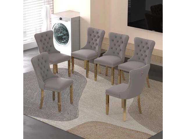 Click here for Sumdeal Velvet Dining Chairs Set of 6  Tall Back S... prices