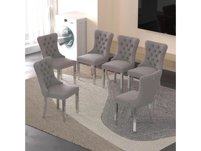Click here for Sumdeal Velvet Dining Chairs Set of 6  Tall Back S... prices