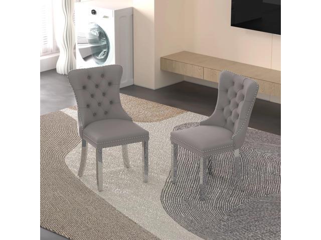 Click here for Sumdeal Velvet Dining Chairs Set of 2  Tall Back S... prices