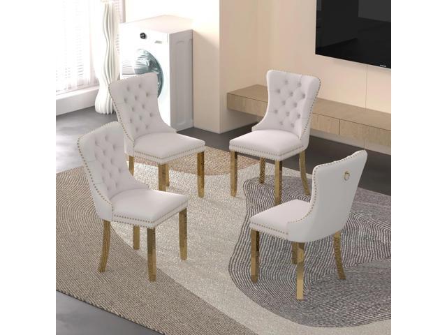 Click here for Sumdeal Velvet Dining Chairs Set of 4  Tall Back S... prices