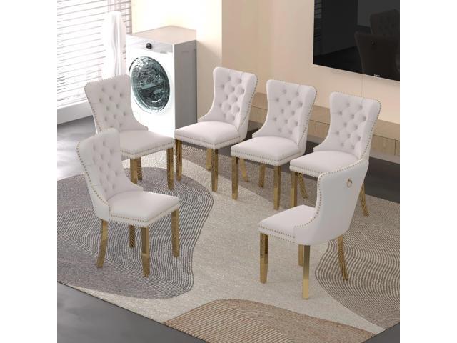 Click here for Sumdeal Velvet Dining Chairs Set of 6  Tall Back S... prices