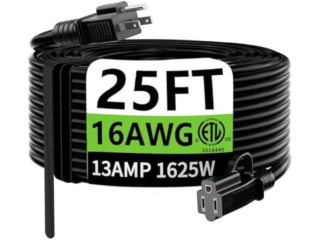 Click here for HUANCHAIN Indoor Outdoor Black Extension Cord 25 f... prices