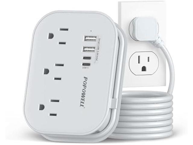 Click here for Flat Plug Power Strip- USB Travel Power Strip  3 O... prices