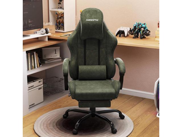 Click here for Gaming Chair Big and Tall  Green Leather Video Gam... prices