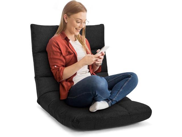 Click here for COSTWAY Floor Chair  Folding Gaming Chair with Bac... prices