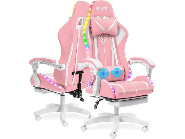 Click here for HOFFREE Gaming Chair with LED RGB Lights with Mass... prices