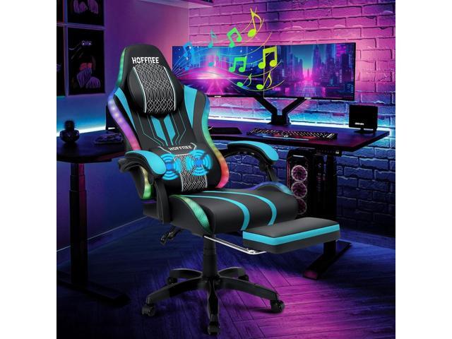 Click here for HOFFREE LED Gaming Chair with Speakers Massage Big... prices