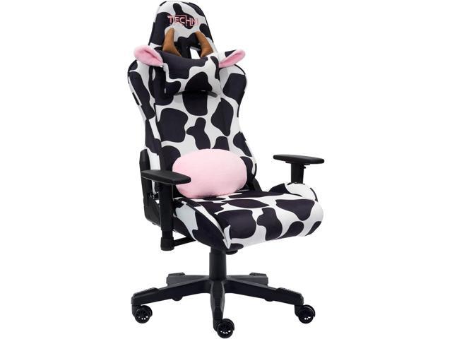 Click here for Techni Sport Gaming Chair - Black White Cow Print... prices