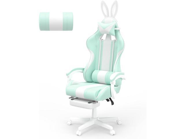 Click here for Ferghana Kawaii Light Green Gaming Chair with Bunn... prices