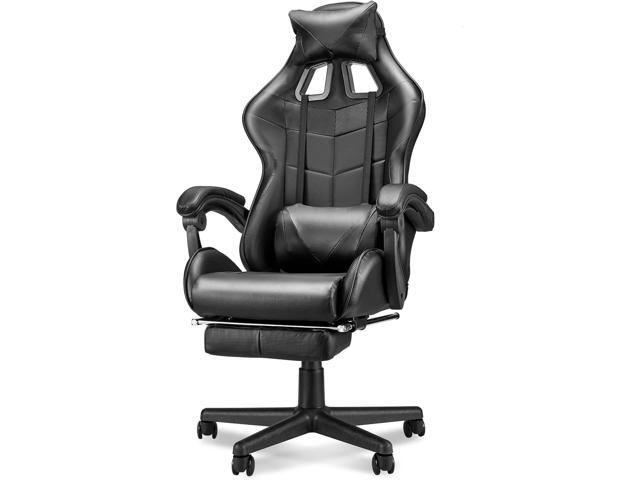 Click here for Soontrans Black Gaming Chairs with Footrest Ergono... prices