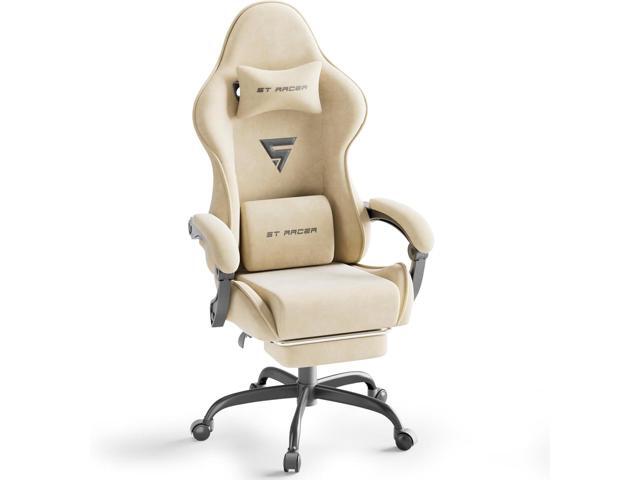 Click here for Huracan Velvet Fabric Gaming Chair with Footrest f... prices