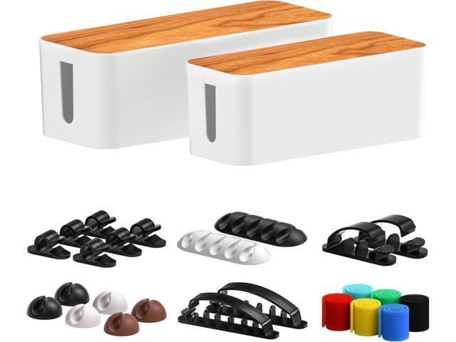 Click here for Cable Management Box 2 Pack with 16 Cable Clips Se... prices