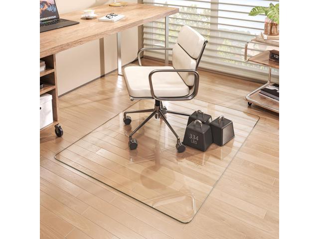 Click here for Tempered Glass 46 x 36 Round Corner Glass Chair Ma... prices