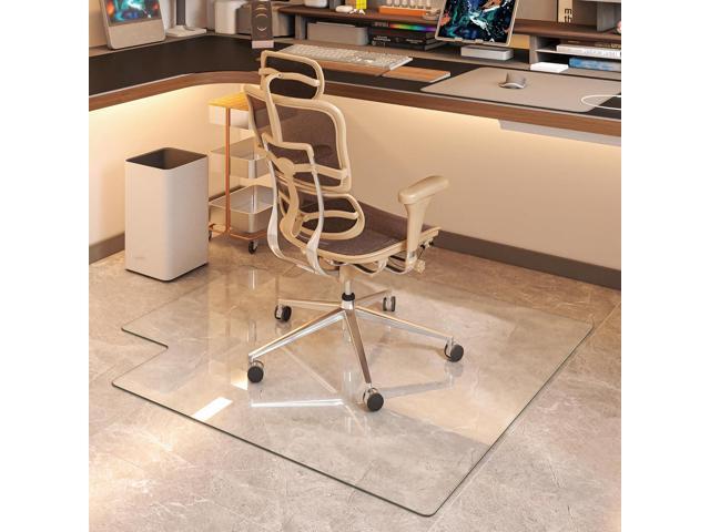 Click here for [Tempered Glass] 55x48 Irregular Glass Chair Mat w... prices
