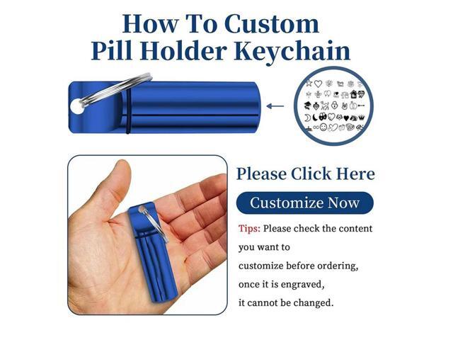 Click here for Small Portable Pill Box Keychain Pill Container Cu... prices