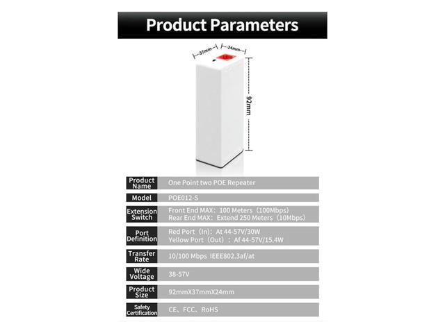 Click here for 2 Port POE Repeater 10/100Mbps 1 To 2 Poe Extender... prices