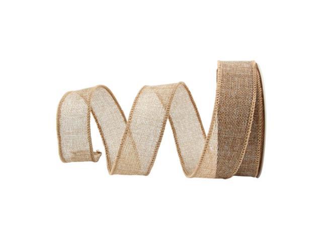 Click here for 10 Yard Burlap Ribbon with Wired Edge Christmas Tr... prices