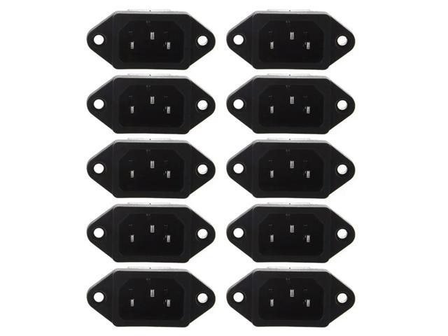 Click here for 10X IEC 320 C14 Male Plug 3 Pins PCB Panel Power I... prices